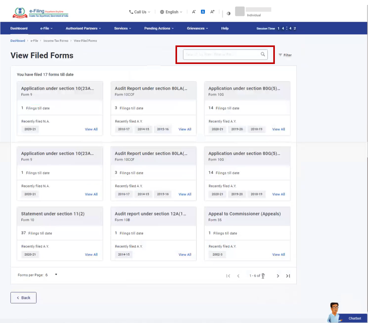 View Filed Forms User Manual | Income Tax Department